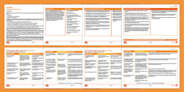 EYFS Maths: Counting Skills Progression and Pedagogical Guidance ...