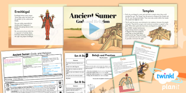 History: Ancient Sumer: Gods and Religion UKS2 Lesson Pack 4