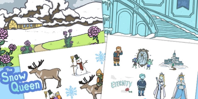 The Snow Queen Story Cut Outs (teacher made)