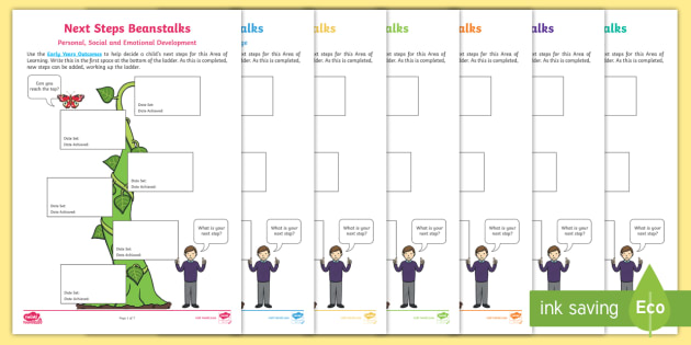 Recording Next Steps EYFS sheet (teacher made)