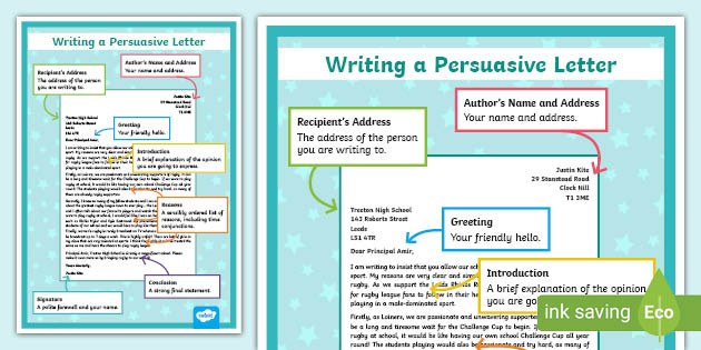 Persuasive Letter Display Poster (teacher made)