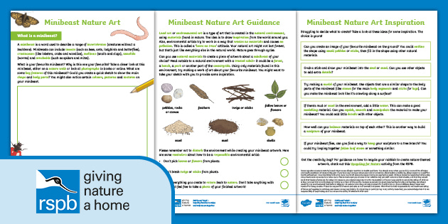 FREE! - Minibeast Nature Art (Ages 7 - 11) (teacher made)