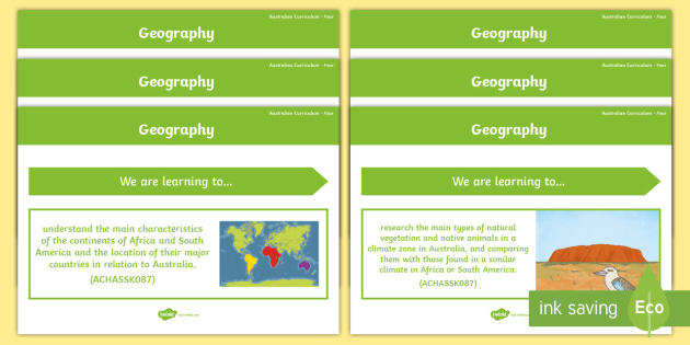 Yr 4 Aus HASS Content Descriptor Statements Display Pack