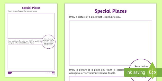 Special Places Worksheet / Worksheet (teacher made)