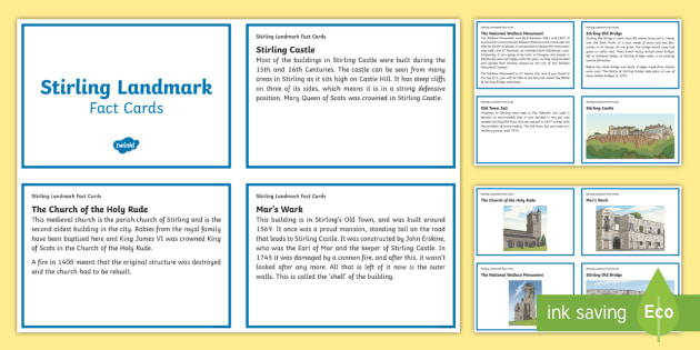 Facts About Stirling Cards - Interesting Locations - Twinkl