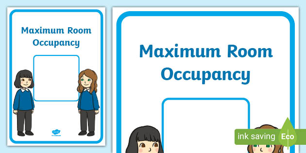 Editable Maximum Room Occupancy Poster (teacher made)