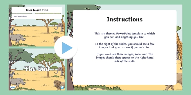 FREE! - Safari PowerPoint Template (teacher made)