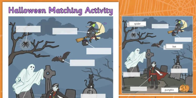 Spot The Difference Halloween Worksheet