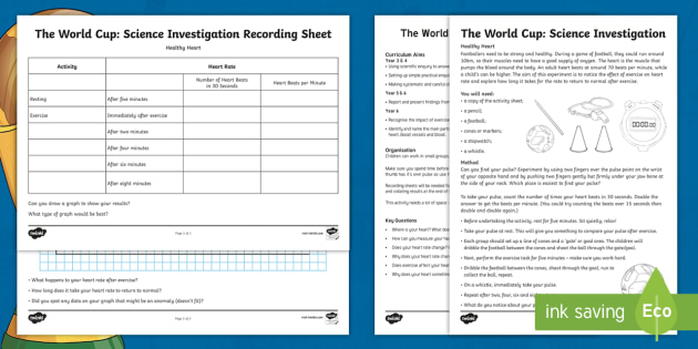 Healthy Heart KS2 World Cup Science Experiments Resource Pack