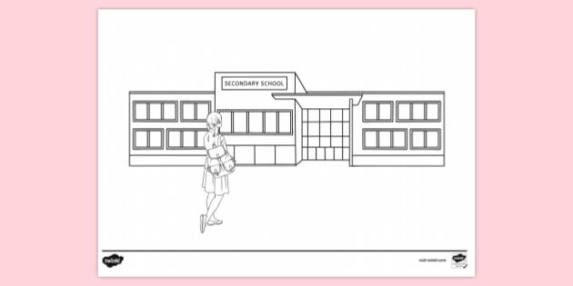 FREE! - Arriving at Secondary School Colouring | Colouring Sheets