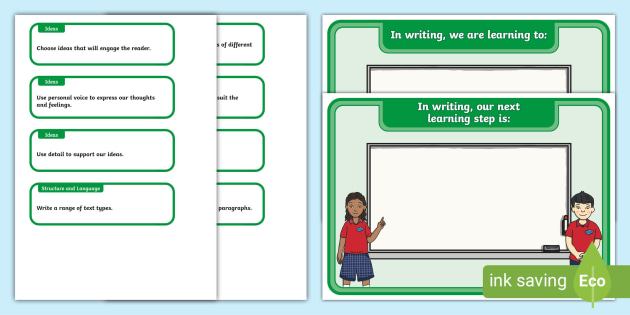 New Zealand Writing Level 2 WALT, Learning To and Next Steps Display ...