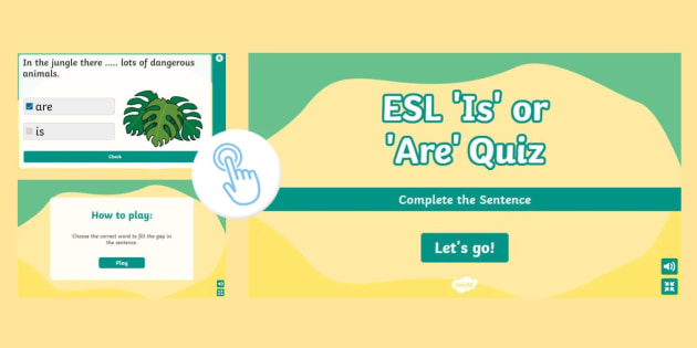 ESL 'Is' or 'Are' Quiz (teacher made)