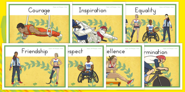 Olympics and Paralympics Values Display Posters