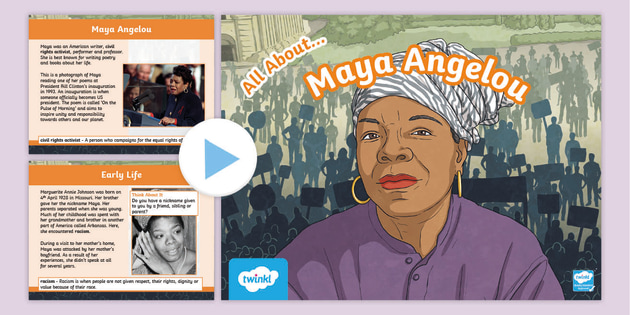 KS2 All About Maya Angelou PowerPoint (teacher made)