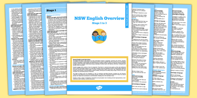 NSW Stage 1-3 Foundation to Year 6 English Syllabus Overview - australia