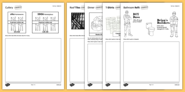 Best Buys Budgeting Worksheet / Worksheet Pack, Numeracy, Maths, Finance,