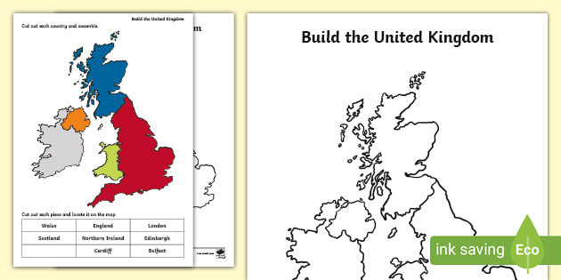 Build The United Kingdom Worksheet (teacher made)