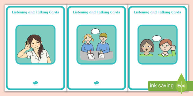 FREE! - 👉 Listening and Talking Cards (Teacher-Made)