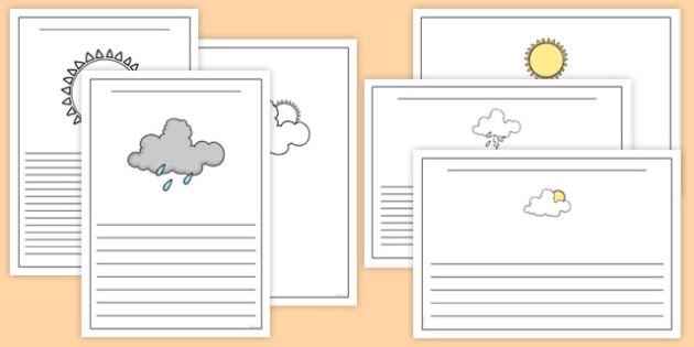 Weather Activity Writing Frame (teacher made)