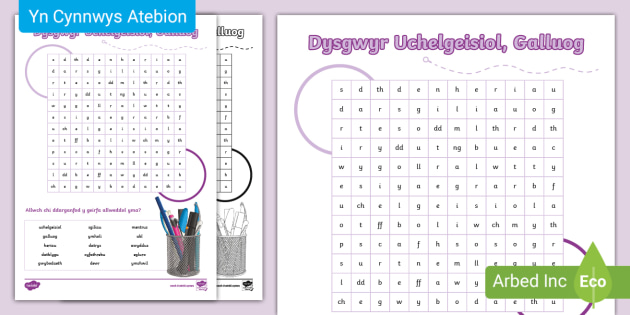 Y Pedwar Diben: Chwilair Dysgwyr Uchelgeisiol, Galluog