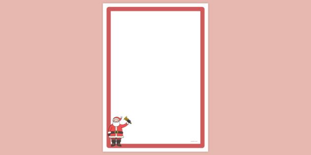 FREE! - Simple Blank Santa Claus Page Border | Page Borders | Twinkl