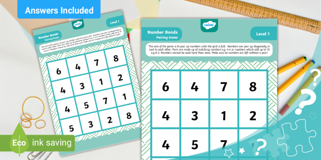 Number Bonds Pairing Game - Twinkl Puzzled - Twinkl