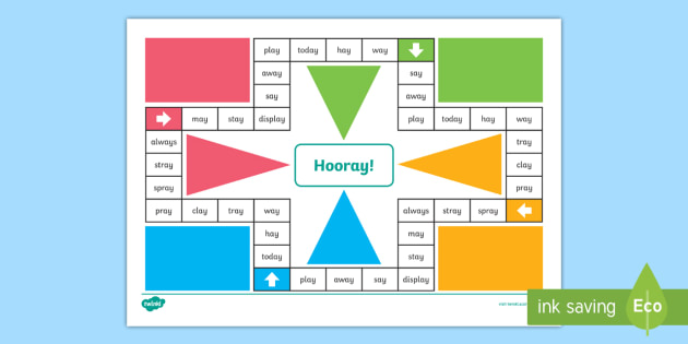 * NEW * 'ay' Sound Ludo Board Game - jolly phonics, phonics