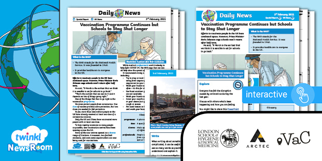 FREE! - Vaccine Reading Comprehension | Twinkl NewsRoom Resources