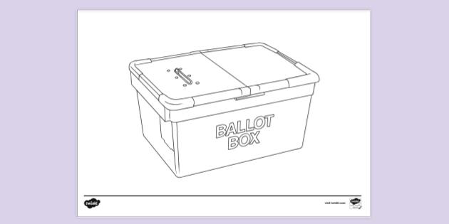 FREE! - Ballot Box Colouring Sheet | Colouring Pages