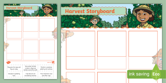Harvest Storyboard Template
