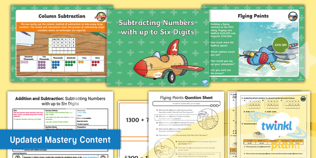 Year 5 Column Subtraction of Numbers with More Than 4 Digits