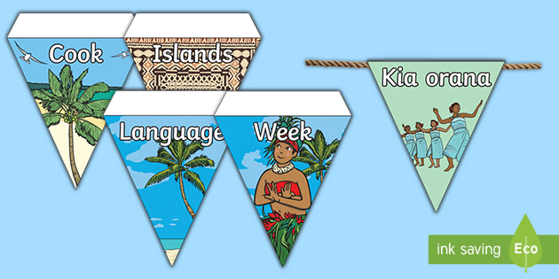 Cook Island Language Week Display Bunting (teacher made)
