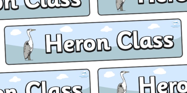 FREE! - Heron Themed Classroom Display Banner (teacher made)
