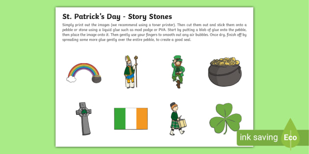 St Patrick's Day Story Stone Image Cut-Outs | Story Telling
