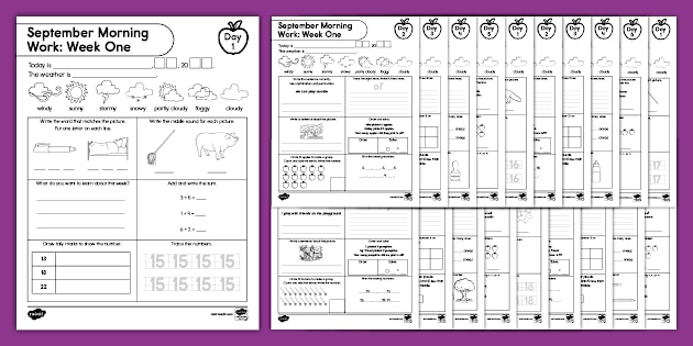 1st Grade Morning Work