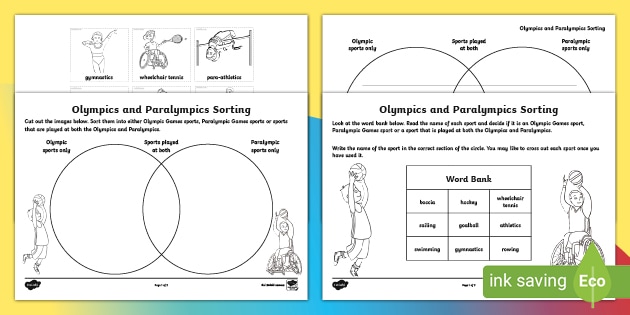 Olympic and Paralympic Sports Sorting Activity