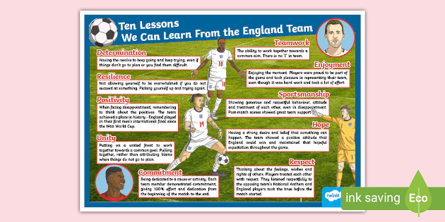 10 Lessons We Can Learn from the England Team (teacher made)