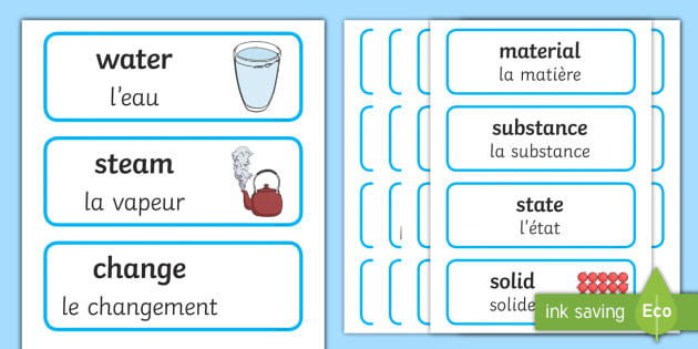 Changes of State Word Cards (teacher made)