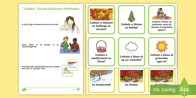 “Cathain” Cluiche Séasúrach Meaitseála (teacher made)