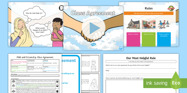PSHE and Citizenship KS1 Class Agreement Lesson Pack