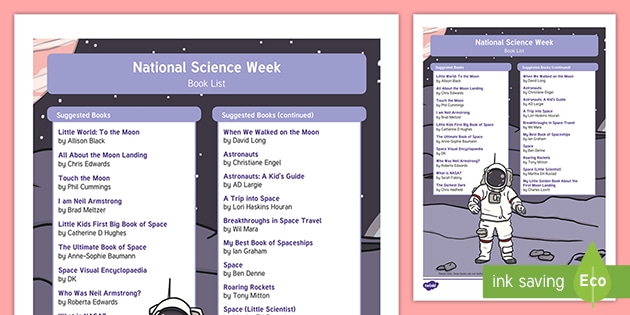 FREE! - National Science Week Book List (teacher made)