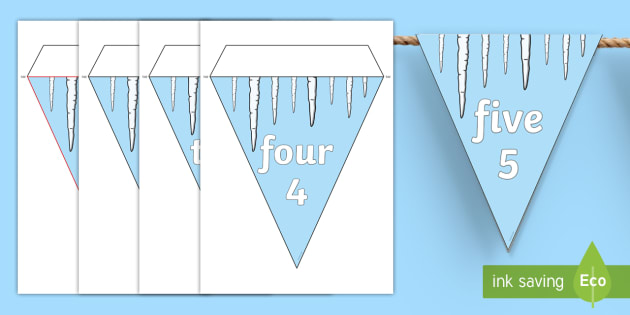 Numbers and Number Words Display Bunting