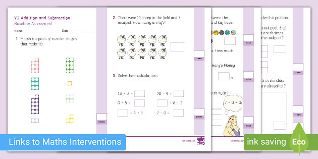 👉 Year 2 Addition and Subtraction Baseline Assessment