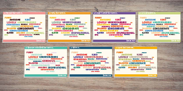Teaching Appreciation Word Card Pack | Twinkl Party