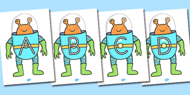 A-Z Alphabet on Aliens (teacher made)