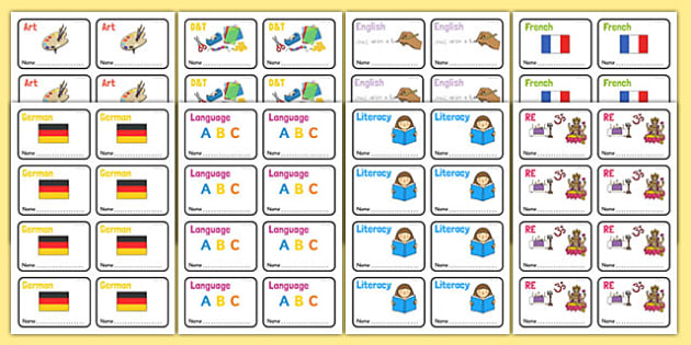 👉 Book Name Labels (teacher made)