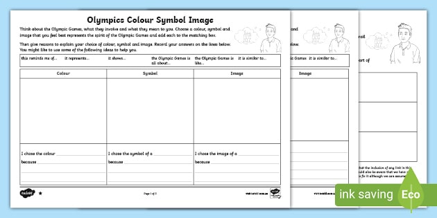 Olympic Games Colour Symbol Image Activity