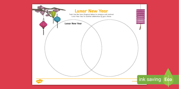 Lunar New Year Venn Diagram Worksheet (teacher made)