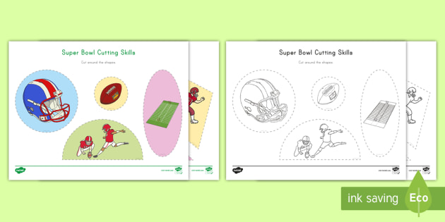 Super Bowl Cutting Skills Activity