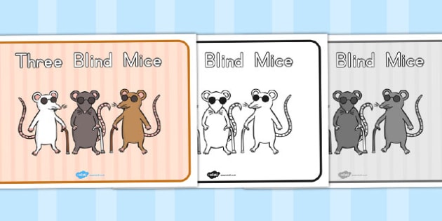 Three Blind Mice Story Sequencing